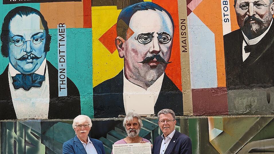 Porträtwand am Regensburger Petersweg: Texttafel für Rudolf Maison