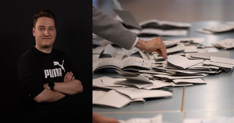 Jonas Lang aus Landau erlebt als Wahlhelfer Demokratie hautnah