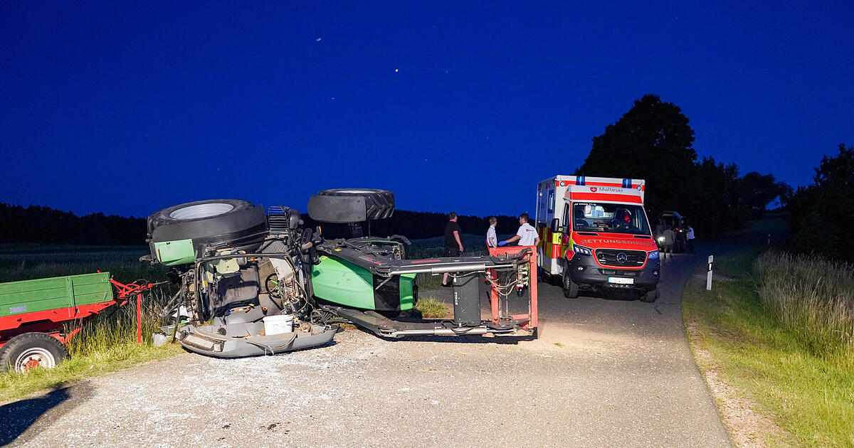 Unfall im Kreis Cham: Ersthelfer befreien eingeklemmten Traktorfahrer