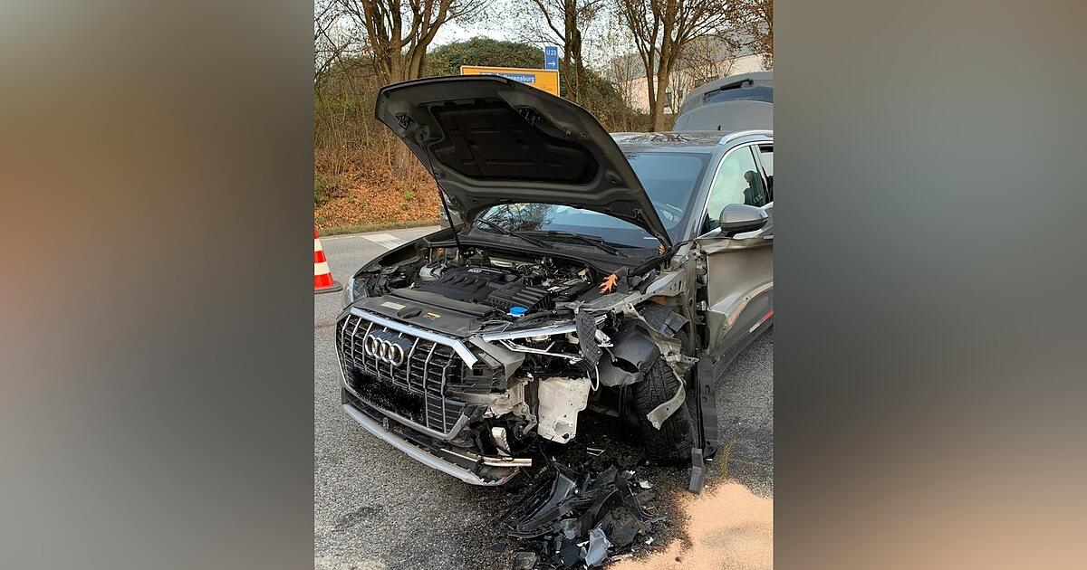 Unfall an der A92-Autobahnauffahrt