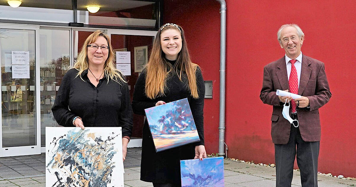 Ingrid und Melissa Faltermeier präsentieren ihre Werke