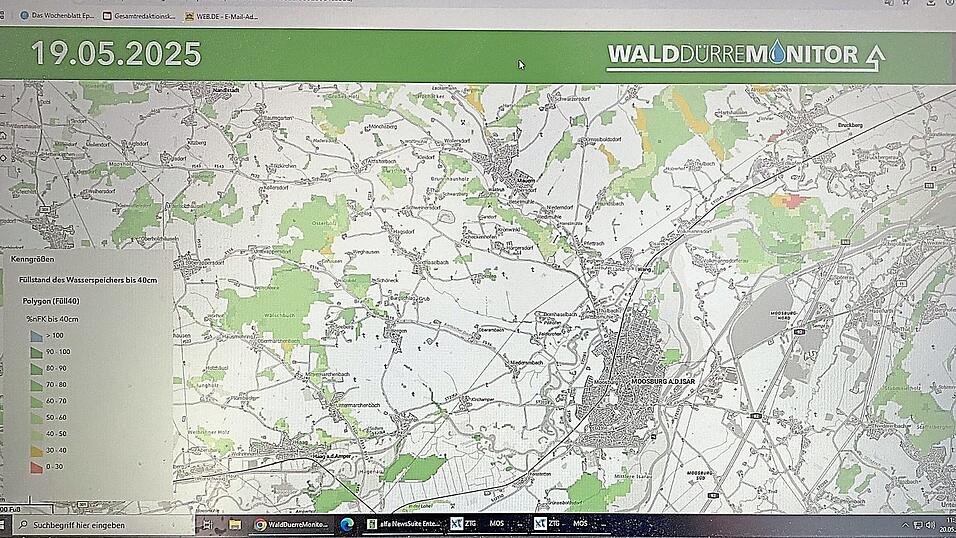 Forscher der LWF mit Sitz in Freising konzipieren „Walddürremonitor“