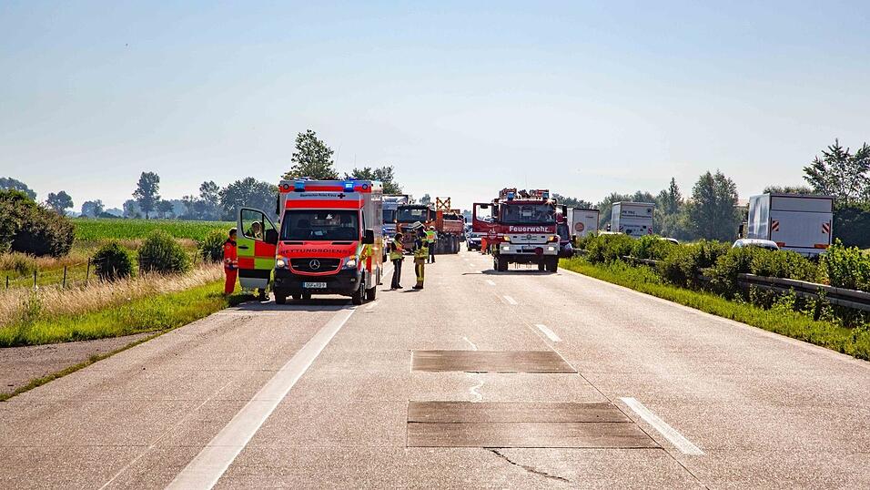 Schwerer Unfall auf der A92