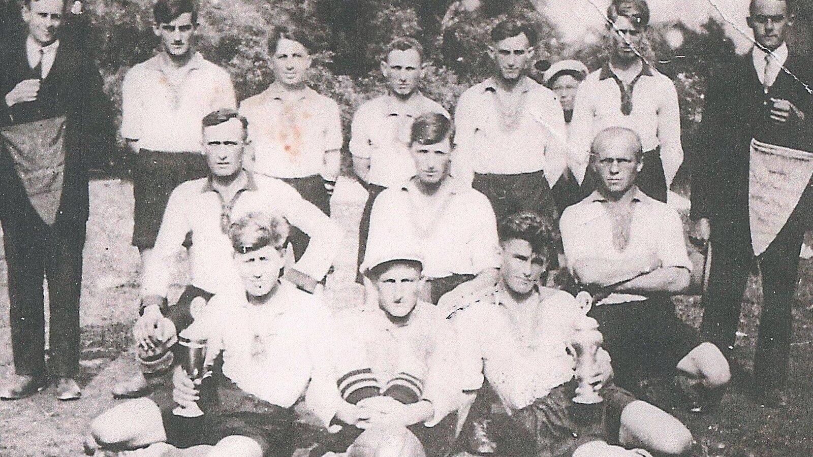 Mit dem Fleckerball im Espat-Stadion gespielt